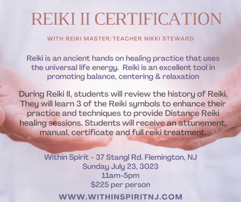 Reiki II Certification Class with Reiki Master Teacher Nikki Steward ...